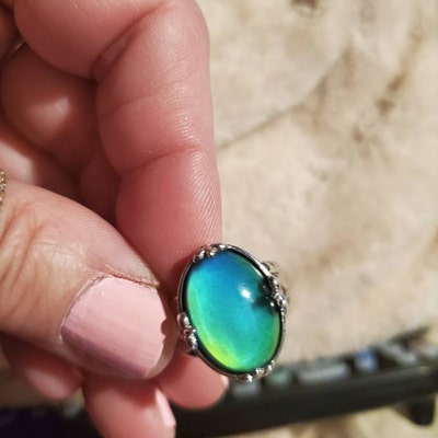 Mood Ring, Color Changing Mood Stone, Vintage Inspired Mood Jewelry ...