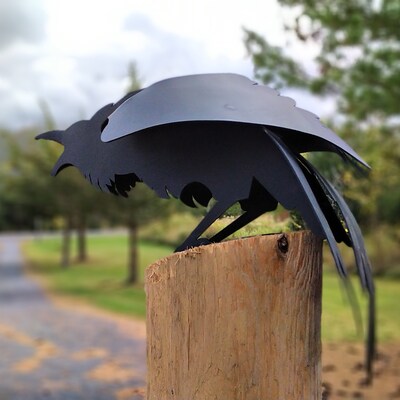 Free Shipping, Crow, Raven, Steel Sculpture, Raven Sculpture, Garden ...