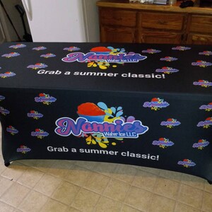 Full Color Trade Show Polyester Custom Tablecloth for Event | Etsy