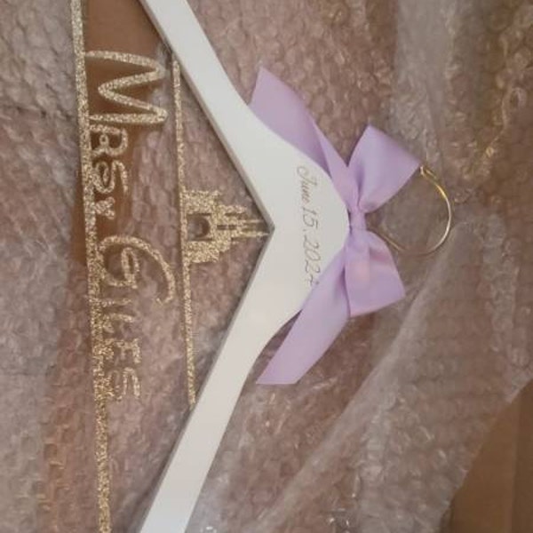 Disney Castle Hanger, Cinderella Wedding Hanger, Disney Bride Hanger ...