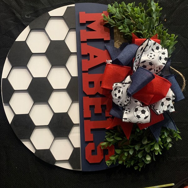 Custom Football Door Hanger | Sports | Spirit | Porch Decor - Etsy