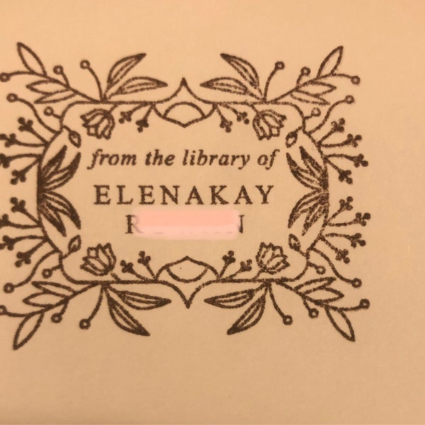 Ex Libris Stamp | Custom Book Stamp | Personal Library Stamp | Rubber ...