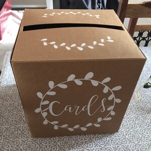 Rustic Wedding Post Box, Rustic Wedding Card Box, Kraft Wedding Post ...