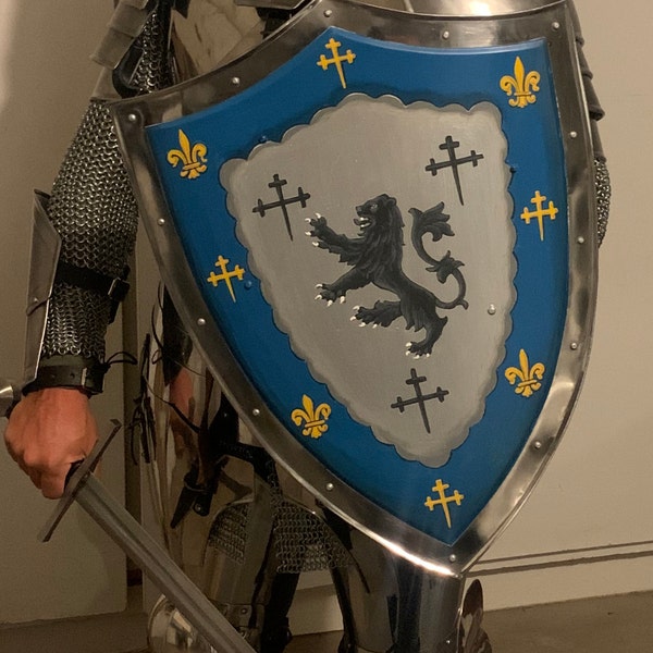 Wooden Knight Shield, 24 X 30-inch Blank Wood Heater Shield SCA Shields ...