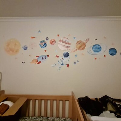 Solar System Wall Stickers Space Planets Earth Sun Moon Asteroids ...
