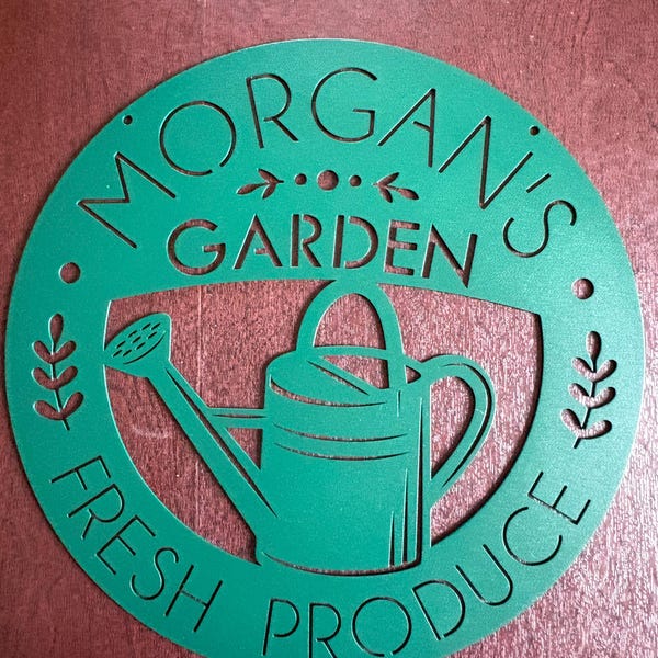 Custom Metal Garden Sign, Fresh Produce Hanging Sign, Greenhouse Art - Etsy