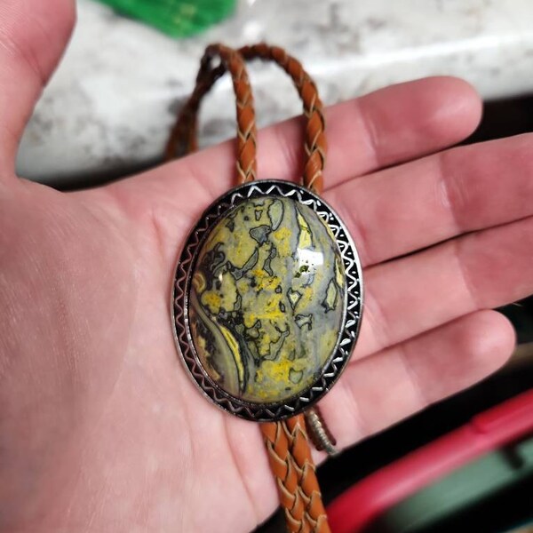Engraved Tree Bolo Tie - Pine Forest Moon Gifts for Him - Bola Leather ...