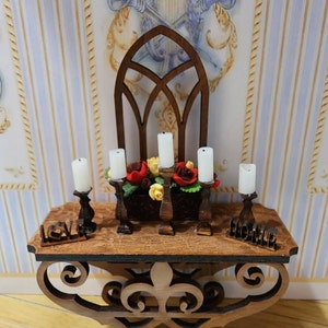 Miniature Round End Table Dollhouse Furniture 1:12 Scale - Etsy