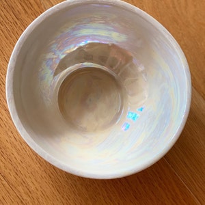 Pearl Anniversary Gift Mother of Pearl Porcelain Bowls - Etsy