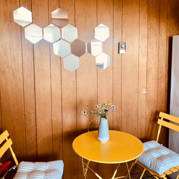 Hexagon Shape Mirror Wall Decal Wall Sticker 8pcs - Etsy