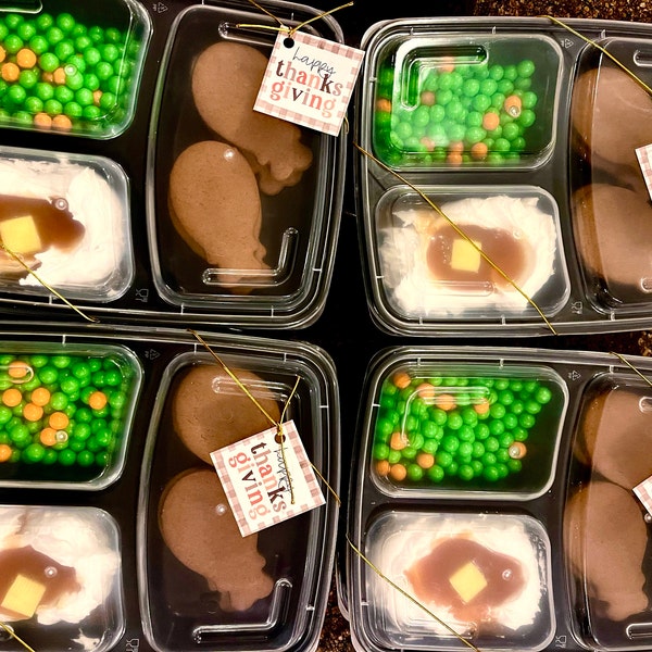 Printable Happy Thanksgiving Minimalist Browns 2" Square Cookie Tags ...