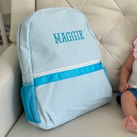 Personalized Kids Backpack, Monogrammed Backpack, Seersucker Diaper Bag ...