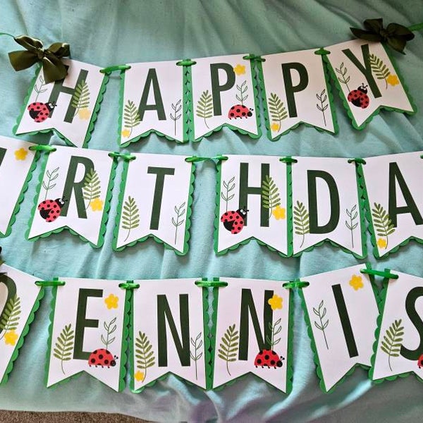 Lovebug Banner. Love Bug Happy Birthday Garland. Ladybug Party ...