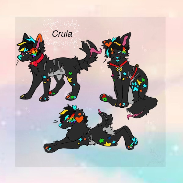 Character Fursona Adopts Furry Neon Sprinkles Shark - Etsy