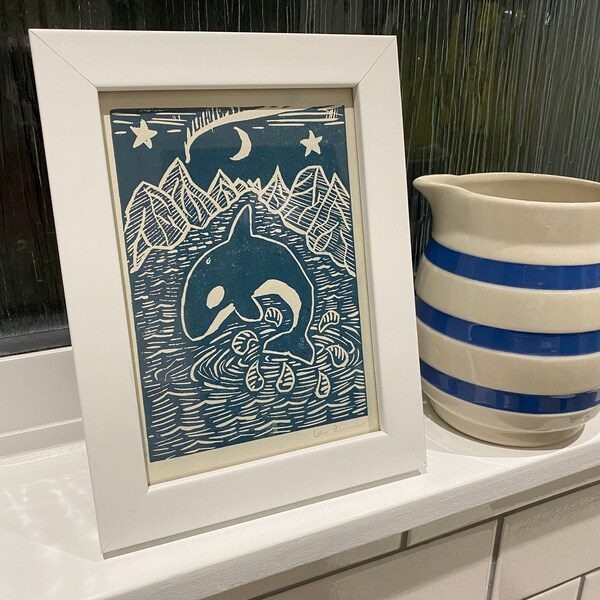 Roe Deer Buck Original Lino Print - Etsy UK