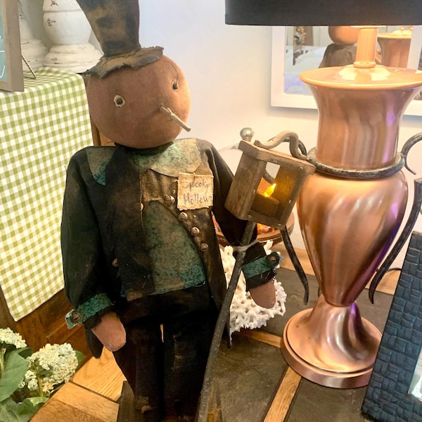 Handmade Primitive Snowman - Etsy