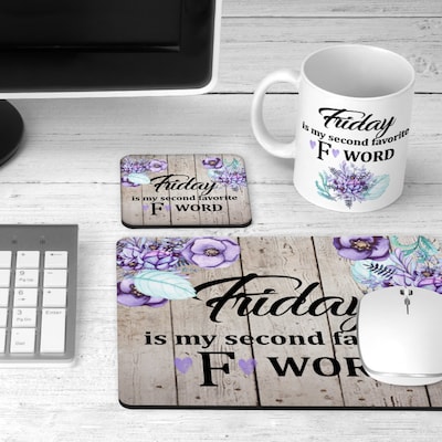 Dye Sublimation Office Desk Set Mockup Add Your Own Image and ...