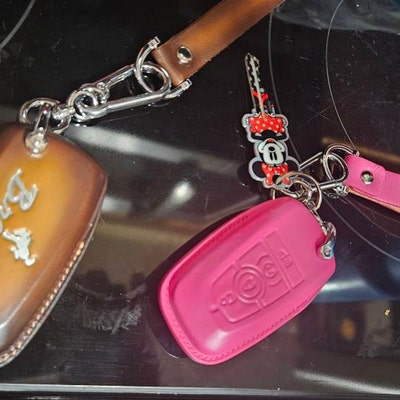 Customized Leather AirTag Keychain Holder Engraved AirTag Cover for ...