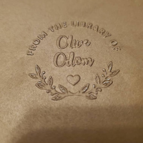 Book Embosser Custom Monogram Initials Personal Design Custom Requests ...