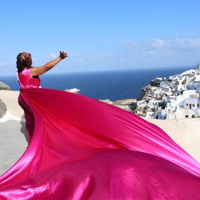 Yellow Flying Dress, Flying Dress for Photoshoot, Wedding Dress ...