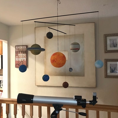 Larger Solar System Planet Mobile, Hanging Sun and Planets Model, Outer ...