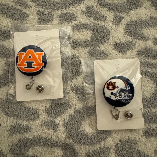 Auburn Badge Reel Covers, Tigers Badge Reel, AU Fan Name Tag ...