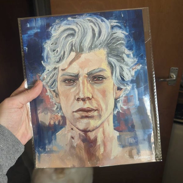 GALE DEKARIOS Oil Painting | Baldurs Gate 3 | Oil Painting Orignal 8" X ...