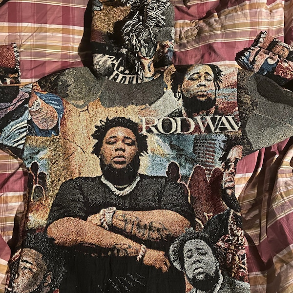 ROD WAVE, Any Artist or Any Custom Graphics Tapestry BLANKET Pants ...