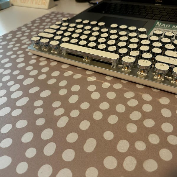 Multi Dot Desk Mat, Specks Dots Print Desk Pad, Aesthetic Desk ...