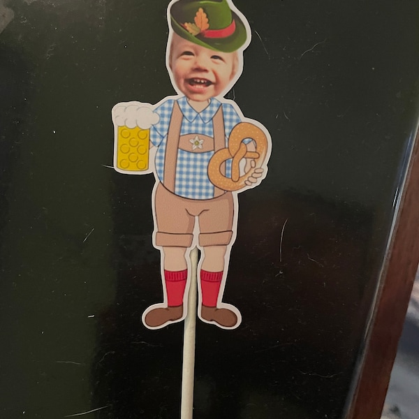 Oktoberfest Photo Cupcake Toppers: German Guy Birthday Cutouts - Etsy
