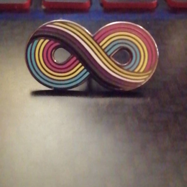 Infinitely Non-binary Pin — Subtle Enby Non Binary Pride Accessory ...