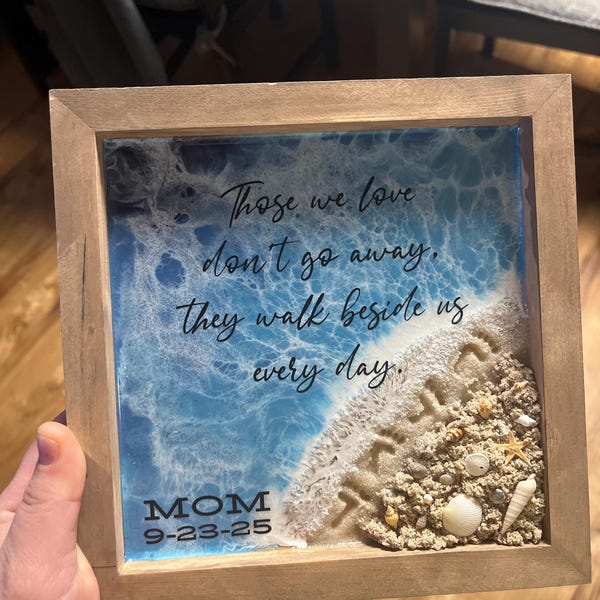 Ocean Memorial Art With Ashes: Handmade Coastal Remembrance Gift - Etsy