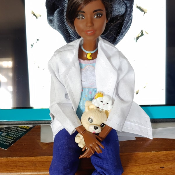 White Two Pocket Lab Coat-will Fit 11.5"dolls - Etsy