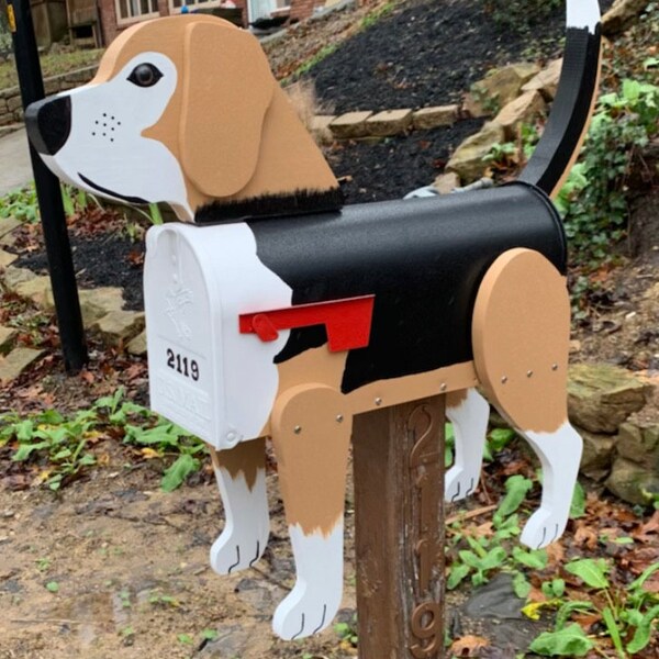 Custom Made Beagle Dog Mailbox - Etsy
