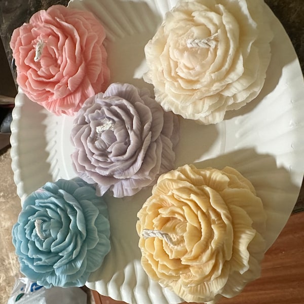 Rose Flower Candle 8 Oz - Bohemian Rose Scent. Gift for Her, Birthday Gift, Floral Candle ...