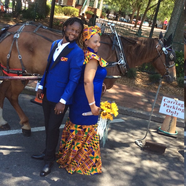 African Kente Long Dress, African Women's Dress, Dashiki Prom Dress ...
