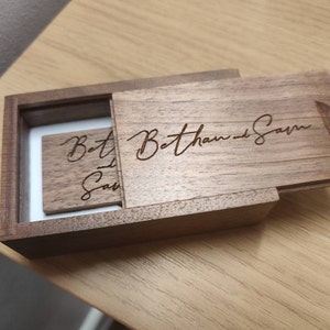 Personalised Walnut Wooden Presentation Box Photo Album for | Etsy