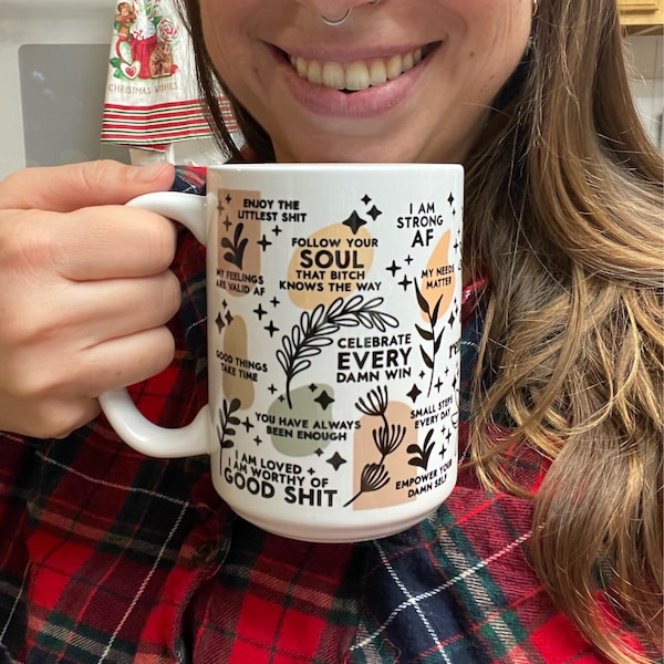 Daily Affirmations Coffee Mug for Office Positive Affirmation for Best ...