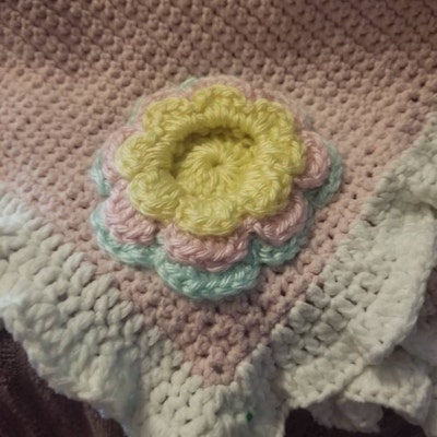 Crochet Flowers 6 Three Layer Thread Flowers - Etsy