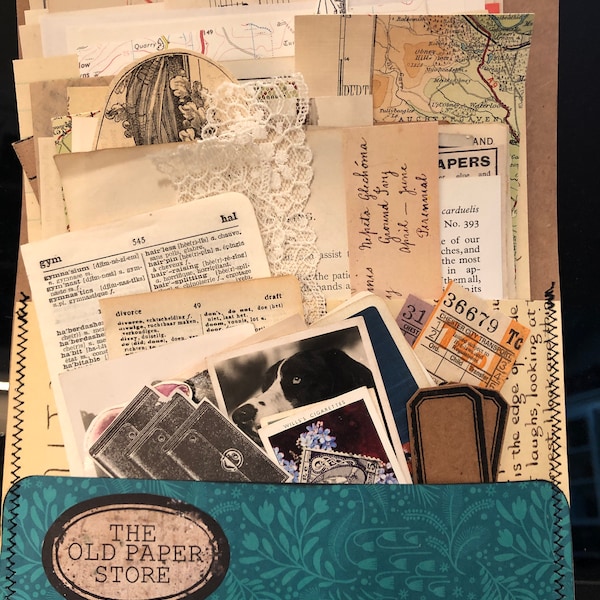 Vintage Map Pieces * 15 Pieces * Junk Journal Ephemera * Vintage Maps ...