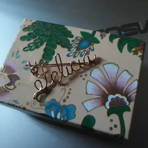 Wire Name Pin 14K Rose Gold Fill Name Jewelry Personalized Name Pin ...