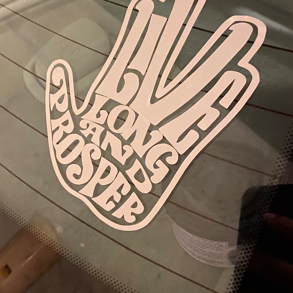 Star Trek Spock Hand Decal Sticker Live Long and Prosper Vulcan Car ...