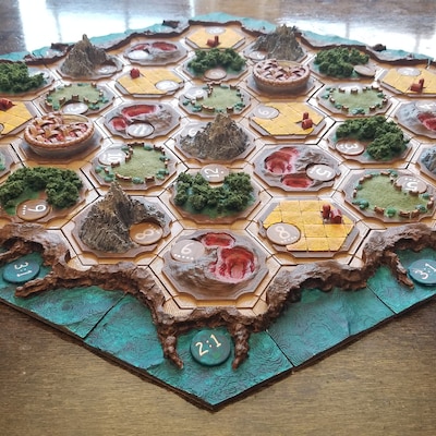 Custom 3D Print, Magnetic Game Board for Settlers of Catan - Etsy