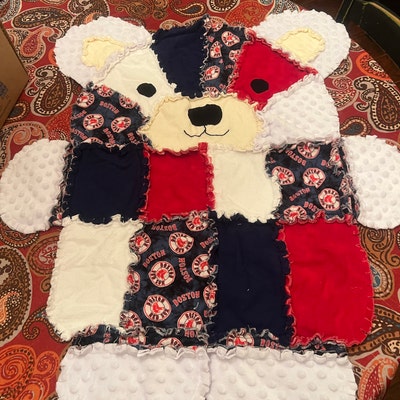 Dallas Cowboys Bear Baby Rag Quilt, Toddler Blanket, Dallas Cowboys ...