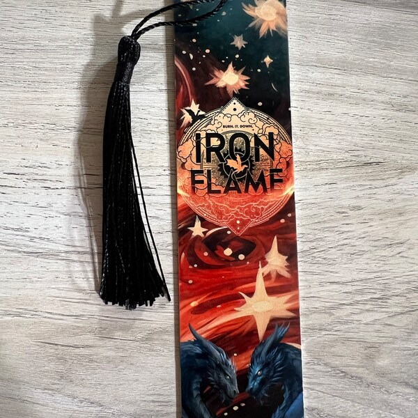 Fourth Wing and Iron Flame Double Sided Metal Bookmark, Fantasy Lovers ...