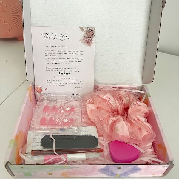 Custom Design No.27 Press on Nails | Jelly White & Pink Blush | Hand ...