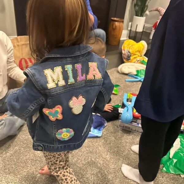Mermaid Jacket Jean Girls Patch Jacket Custom Mermaid Girls Jacket ...