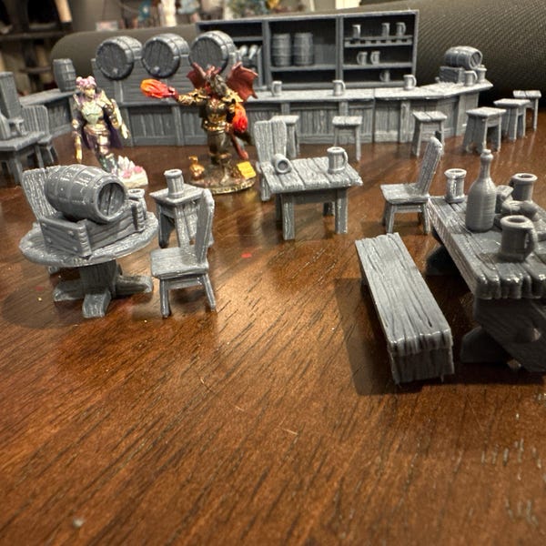 Tavern Bar Dnd Miniature Terrain, Dungeons and Dragons, D&D, Pathfinder ...
