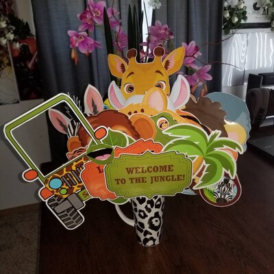 Safari Jungle Zoo Animals Photo Booth Props for Safari Party - Etsy