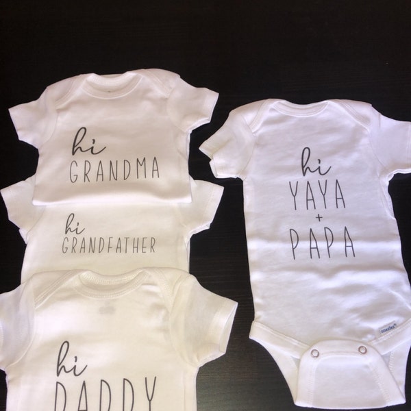 Hi Daddy ONESIES® Brand, Hi Grandma, Hi Grandpa Onesies®, Pregnancy ...
